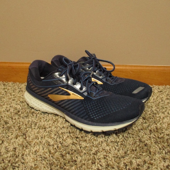 Brooks | Shoes | Brooks Ghost 2 Running Shoes Mens 115 Blue Gold Lace ...